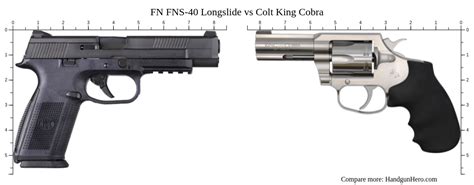 FN FNS 40 Longslide Vs Colt King Cobra Size Comparison Handgun Hero