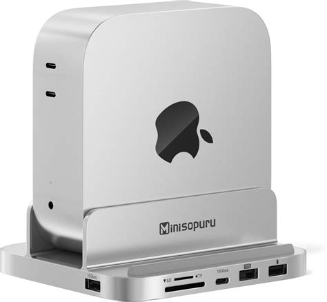 Minisopuru Mac Mini Dock And Stand With M 2 Nvme Ssd Enclosure Upgrade 8 In 1 Mac