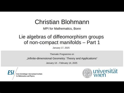 Free Video Lie Algebras Of Diffeomorphism Groups Of Non Compact
