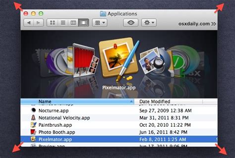 resizing windows in mac os x with modifier keys
