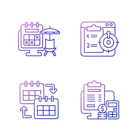 Remote Work Trackers Gradient Linear Vector Icons Set 2997599 Vector Art At Vecteezy