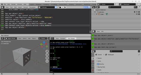 My First Script To Model Dice Cube Released Scripts And Themes