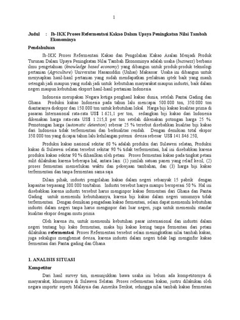 Standarisasi Biji Kakao Pdf