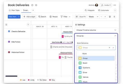 the timeline widget support