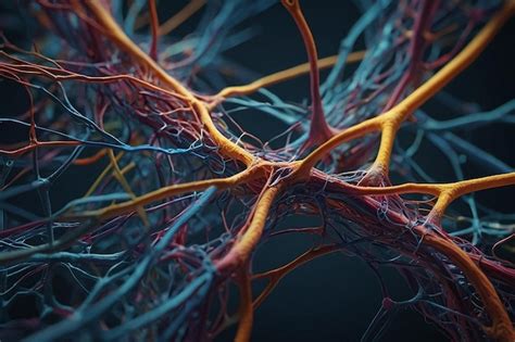 Digital Representation Of Neural Pathways Premium Ai Generated Image