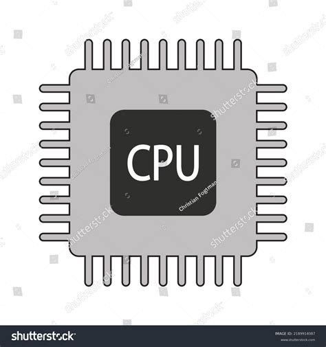 Cpu Microchip Chip Flat Design Icon Stock Vector Royalty Free 2189914087 Shutterstock