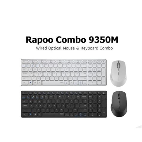 Rapoo รุ่น 9350m Multi Mode Wireless Keyboard And Mouse คีย์บอร์ด เม้าส์ไร้สาย Kb 9350m Xx