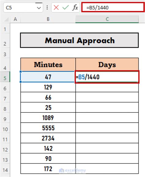 How To Convert Minutes To Days In Excel 3 Easy Methods