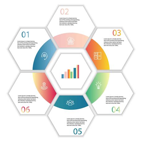 Abstract Elements Infographic Hexagon Shape Data Vector Template Process Concept Step For