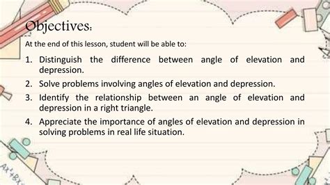 12 Angle Of Elevation And Depression Pptx