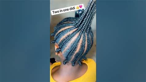 Two In One Cornrow Hairstyle Didi Braids Youtube