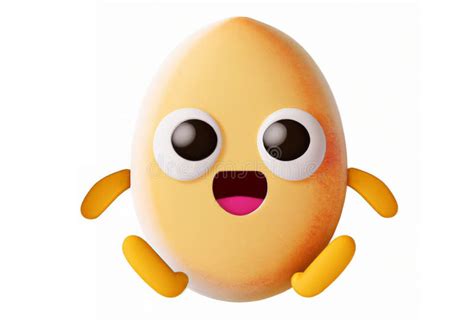 Cute Egg 3d Cartoon Character Ai Generative Stock Illustration