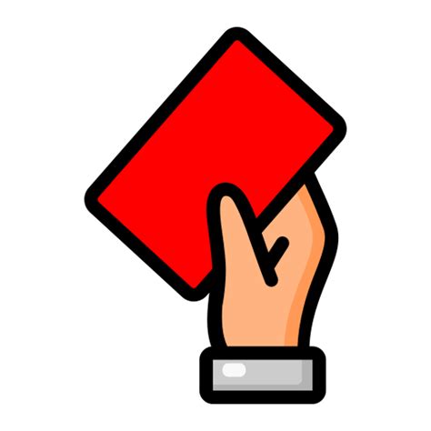 Red Card Free Hands And Gestures Icons