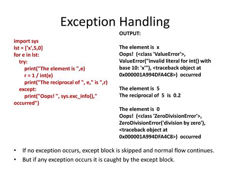 Exception Handling In Python Programmingpptx