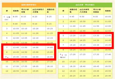 スクールバス運行時間の変更