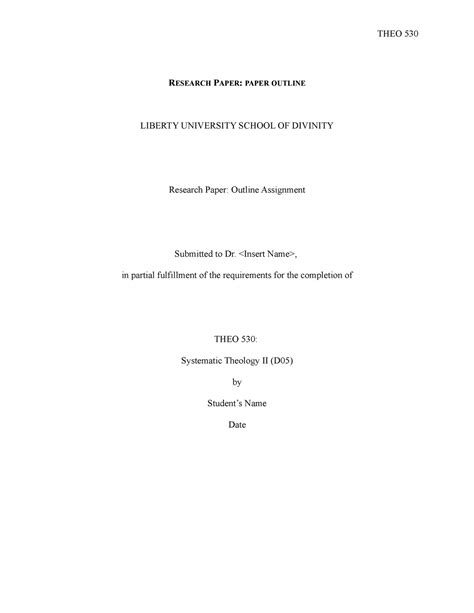 459520286 Research Paper Outline Assignment Research Paper Paper