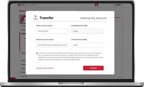 how to transfer copy trade account