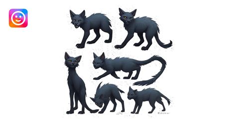 Modern Feral Rare Fantasy Vernid Trico Species By Lilaira Markings