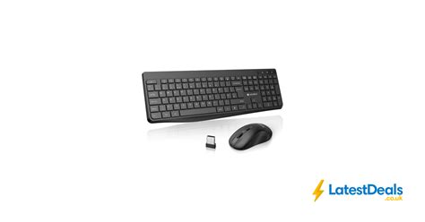 Koorui Wireless Keyboard And Mouse Combo Uk Layout Black £9 99 At Amazon