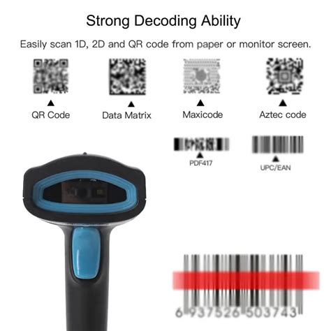 Scanner Usb Wired 1d 2d Cmos Barcode Scanner Handheld Bar Code Reader For Pos System Inventory