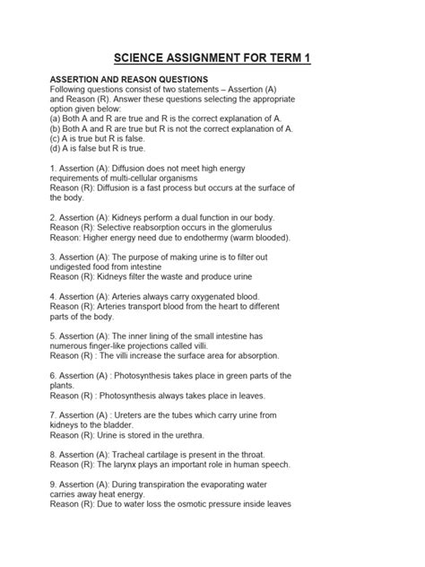 Class 10 Assignment 240830 182304 Pdf Hormone Self Improvement