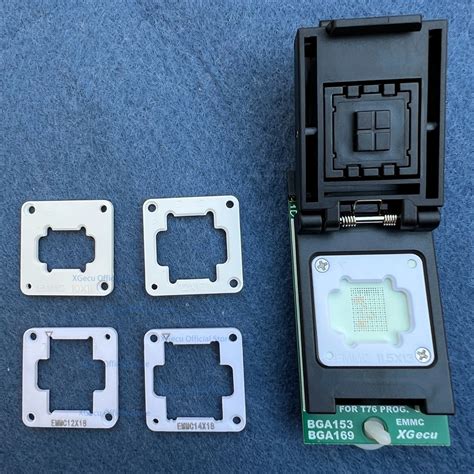 EMMC BGA153 BGA169 Adapter IC Socket For XGecu T76 Programmer With Dual Head Spring Loaded Test
