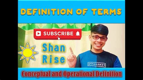What Is Conceptual Definition Operational Definition And