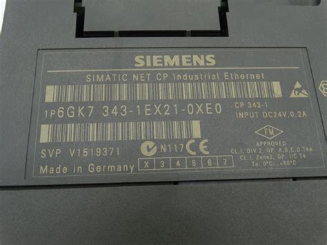 Siemens 6gk7343 1ex21 0xe0 Plc Module