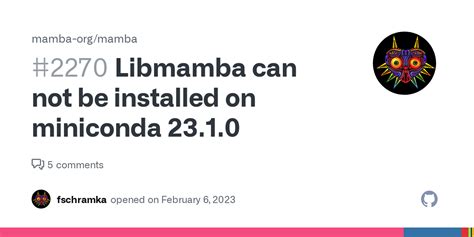Libmamba Can Not Be Installed On Miniconda Issue Mamba Org Mamba GitHub
