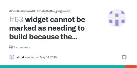 Widget Cannot Be Marked As Needing To Build Because The Framework Is