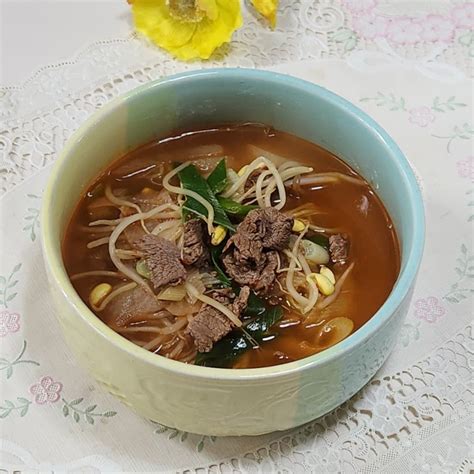 얼큰 빨간 소고기콩나물무국 끓이는법 쇠고기 요리 레시피 네이버 블로그