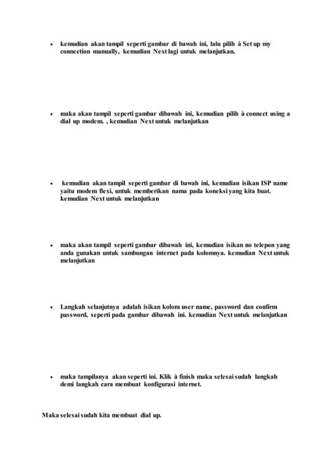 Cara Setting Koneksi Dial DOCX