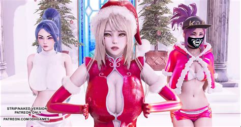 Mmd All I Want For Christmas Is You Ahri Akali Kaisa 4k Xhamster