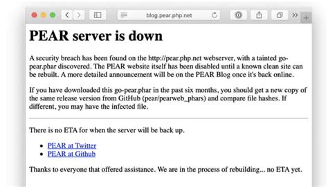 Poisoned Pear Php Extension Repository Download Infected For Up To Six Months • Graham Cluley