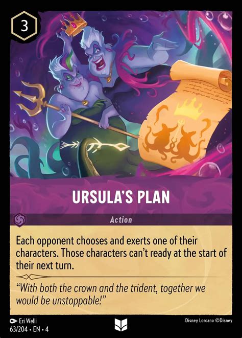 004 063 Ursulas Plan Lorcana Card Disney Lorcana