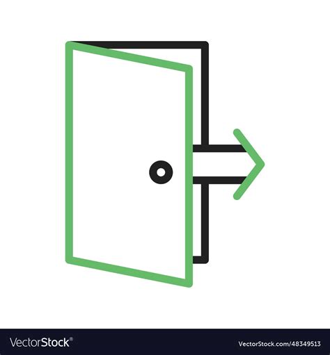 Exit Door Icon Image Royalty Free Vector Image