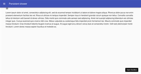 Mui Drawer Codesandbox