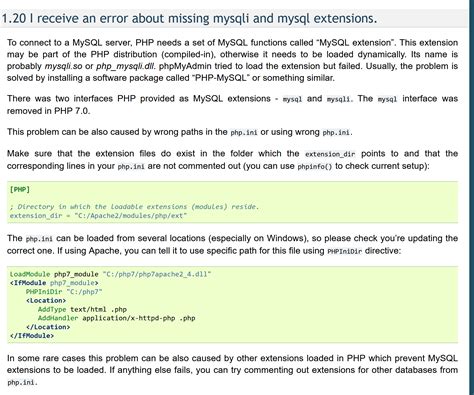 With Easyphp Deveserver 17 How To Solve PhpMyAdmin Error The Mysqli Extension Is Missing