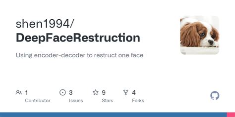 GitHub Shen DeepFaceRestruction Using Encoder Decoder To Restruct One Face