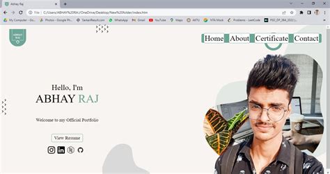 [video] abhay raj on linkedin virtualinternship webdevelopment portfoliowebsite