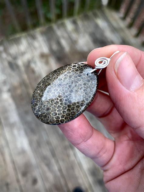 Sterling Silver Charlevoix Stone Pendant