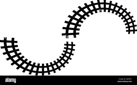Curved Train Track Clipart