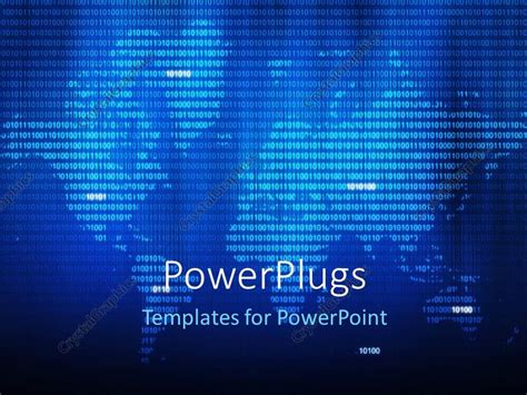 Powerpoint Template Abstract Background With Binary Numbers Forming