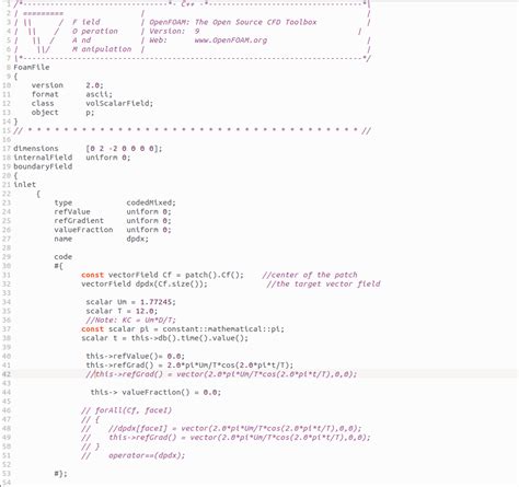 Openfoam自定义边界条件，codedmixed边界条件的使用 Openfoam 数值风云