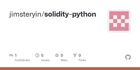 Github Jimsteryinsolidity Python