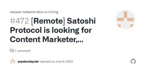 Remote Satoshi Protocol Is Looking For Content Marketer 2000