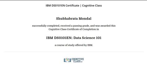 Shubhabrata Mondal On Linkedin Im Happy To Share That Ive Obtained A New Certification Data