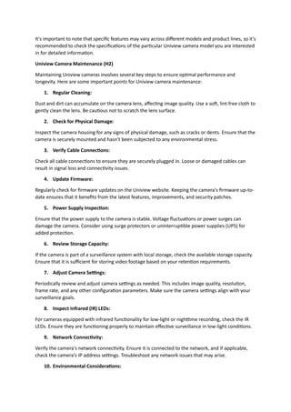 Uniview Camera The Ultimate Guide For Your Security Needs 2024 DOCX Photography Arts And