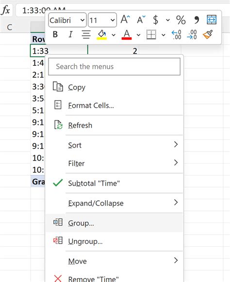 How To Group Data By Hour In Excel