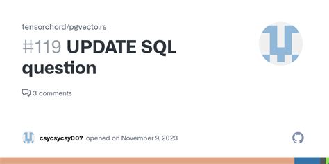 UPDATE SQL Question Issue 119 Tensorchord Pgvecto Rs GitHub